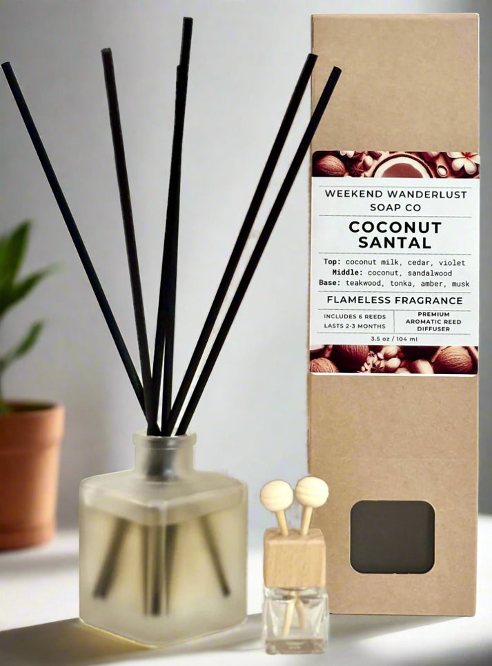 Frosted Glass Cube Reed Diffuser – Weekend Wanderlust Soap Co